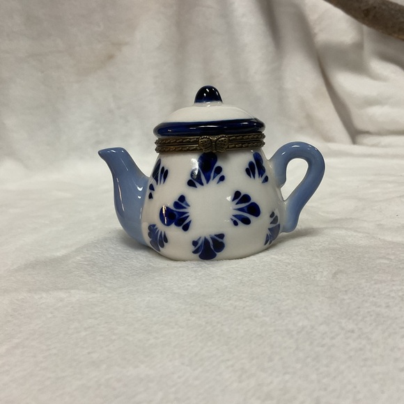 Accents | Charming Vintage Teapot Trinket Box With Butterfly Clasp ...